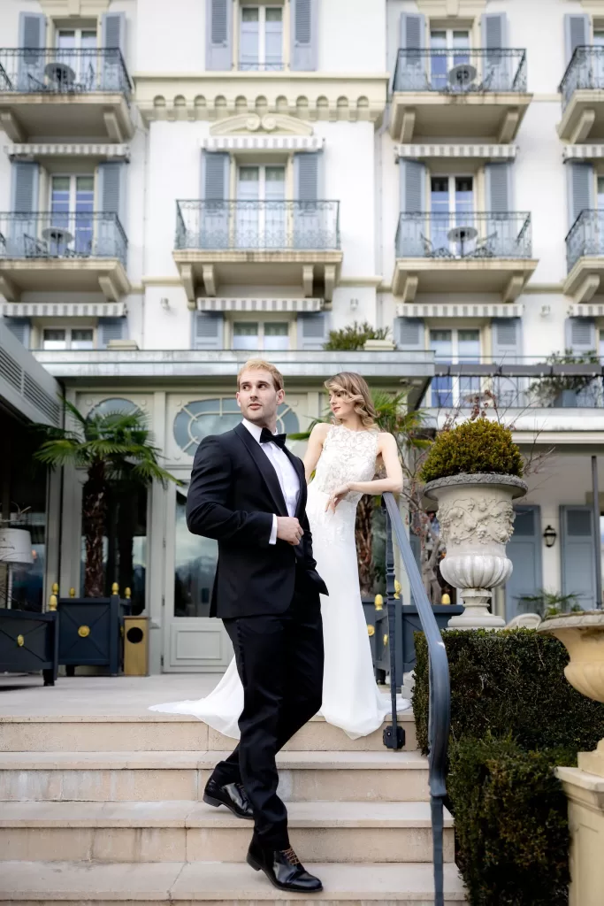 An Intimate Winter Wedding Editorial in Switzerland’s Most Iconic Hotel ...